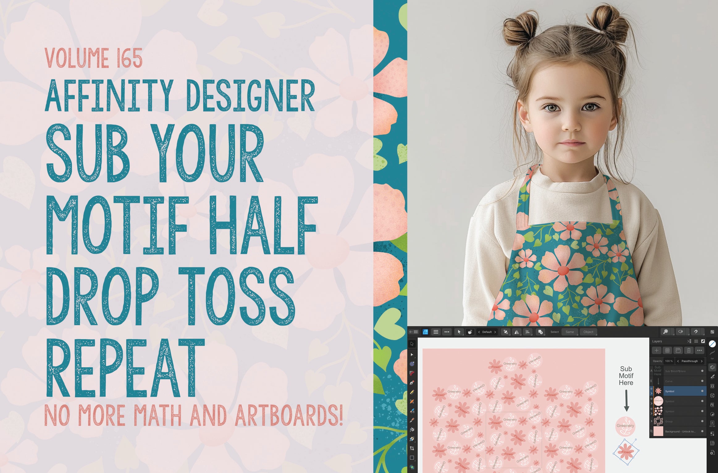 Volume 165 - Template 20 - Sub Your Motif Half Drop Toss Repeat ...